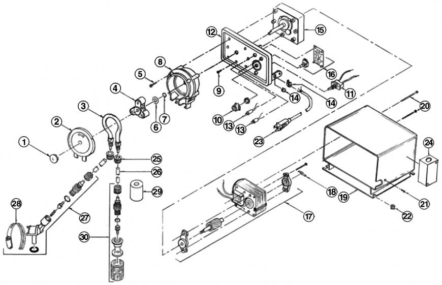A-100 Flex-Flo Peristaltic Pump parts at Doheny's
