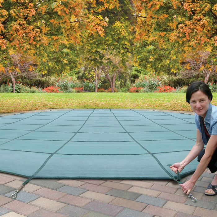 Doheny's 10 Year Mesh Safety Pool Cover, 15x30 ft Rectangle, Blue ...