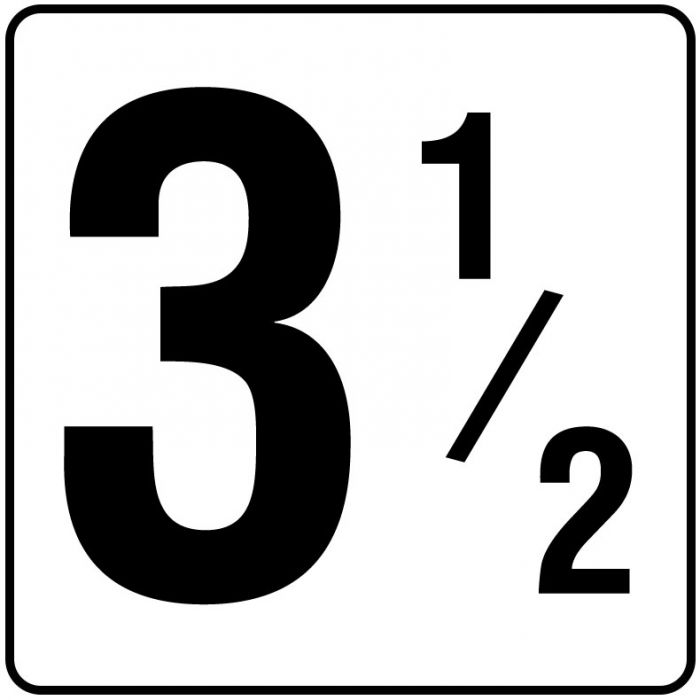 Inlays V621035 Number Series Stick-on Vinyl Info Tile, 3-1/2 - The Pool ...