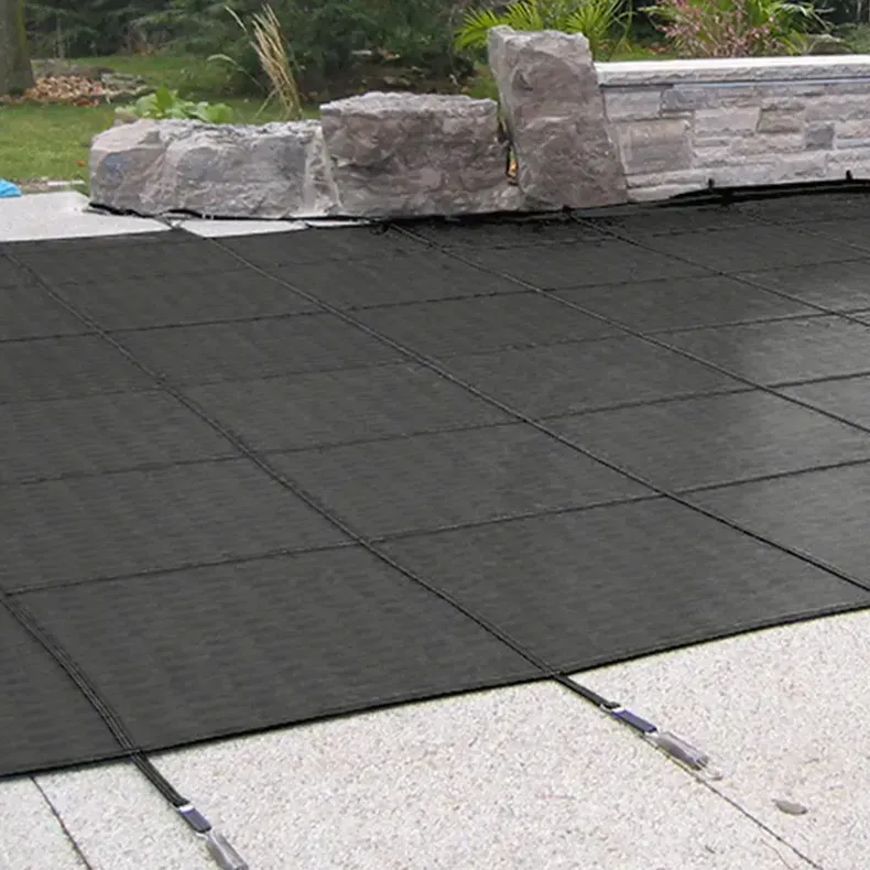18x36 Black Mesh Pool Safety Cover with Step – ASTM Certified | Doheny ...