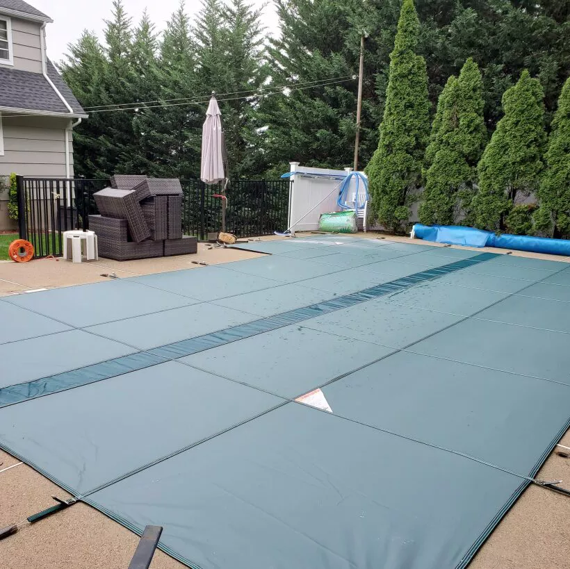 Meyco 12 Year Solid PermaGuard Safety Pool Cover, 18x40 ft Rectangle ...