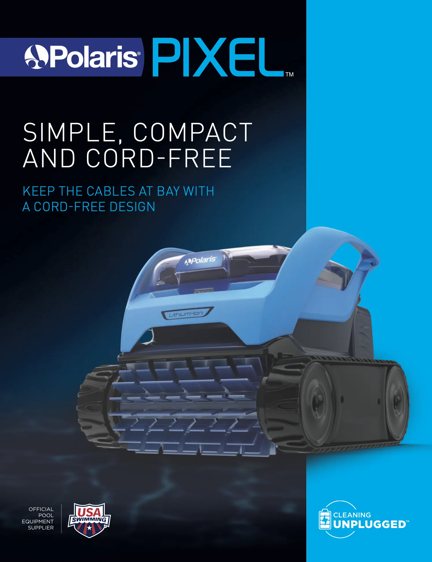 Polaris PIXEL Inground & Above Ground Cordless Robotic Pool Cleaner ...